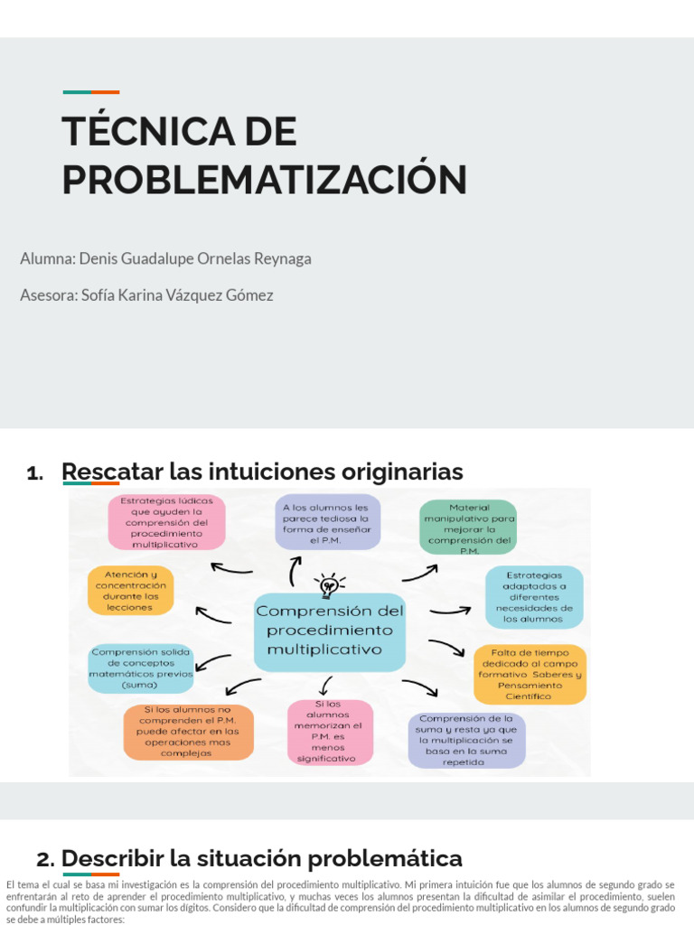 Técnica de problematización | PDF | Aprendizaje | Pensamiento