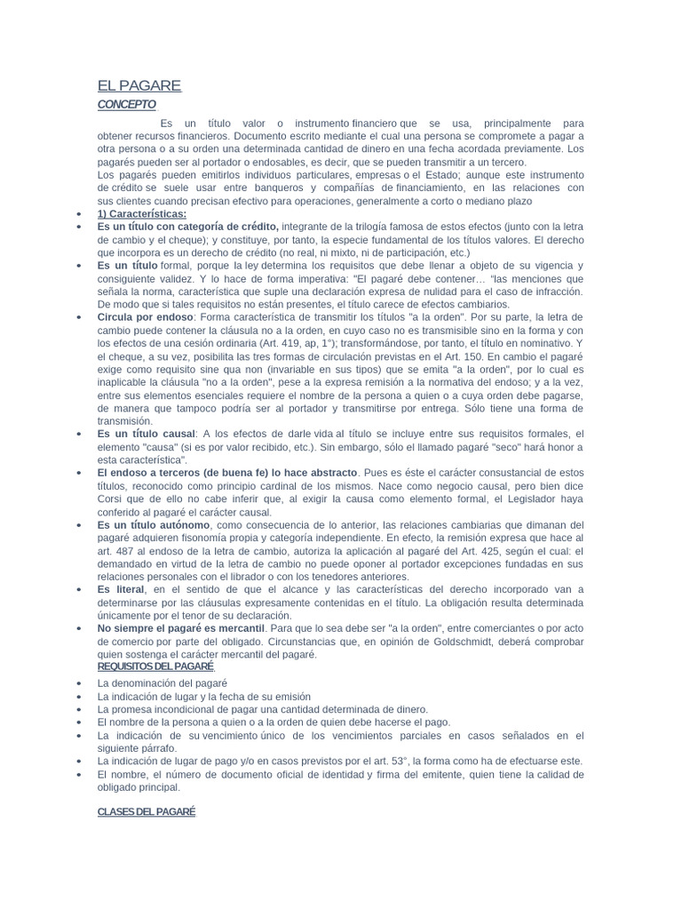El Pagare | PDF | Pagaré