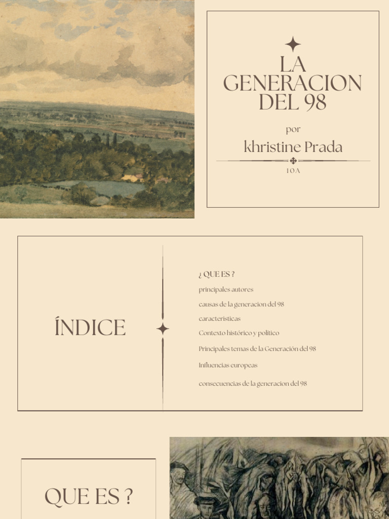 Generación del 98: Causas y Autores | PDF | España | Educación en artes ...
