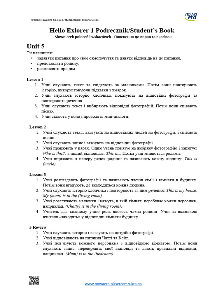 hello-exlorer-1-units-5-8-podrecznik-i-cwiczenia-slowniczek | PDF