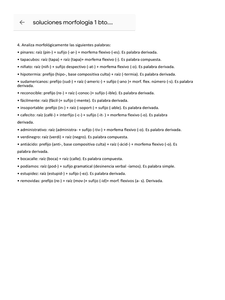 Formación Palabras Práctica | PDF