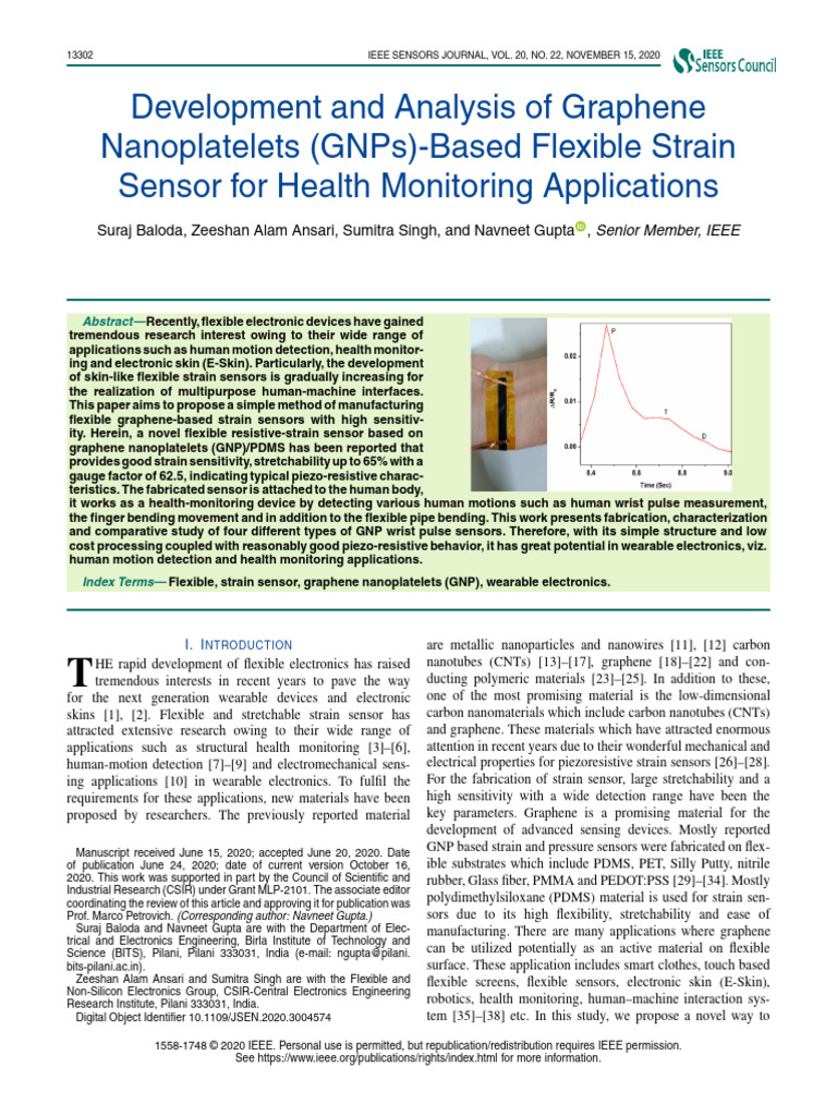 Development and Analysis of Graphene Nanoplatelets GNPs-Based Flexible ...