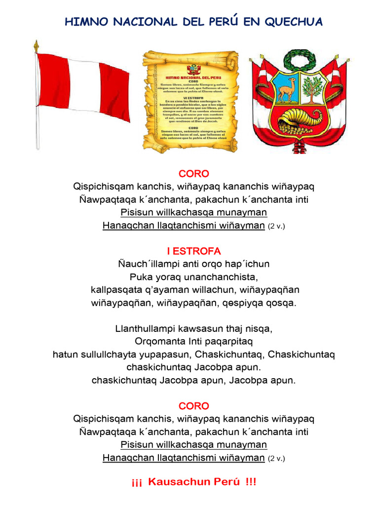 Himno en Quechua A Color | PDF