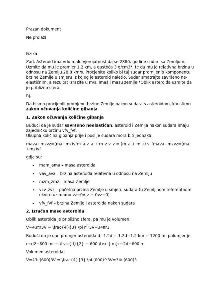 Prazna Fizikane 12 | PDF