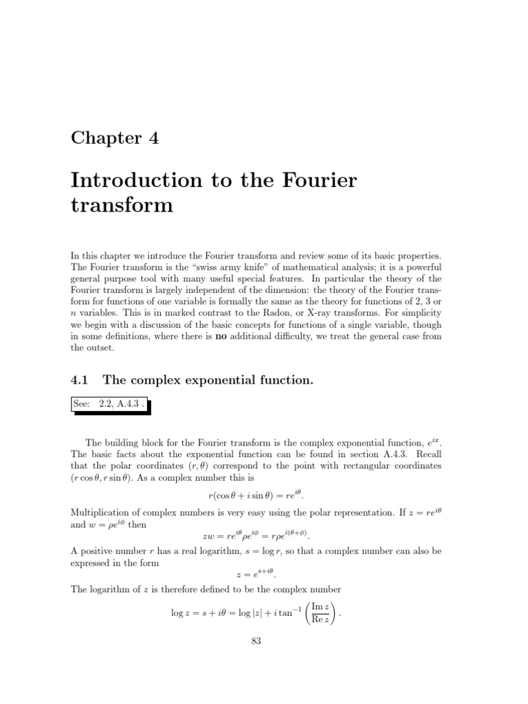 chap4-5 | PDF | Fourier Transform | Exponential Function