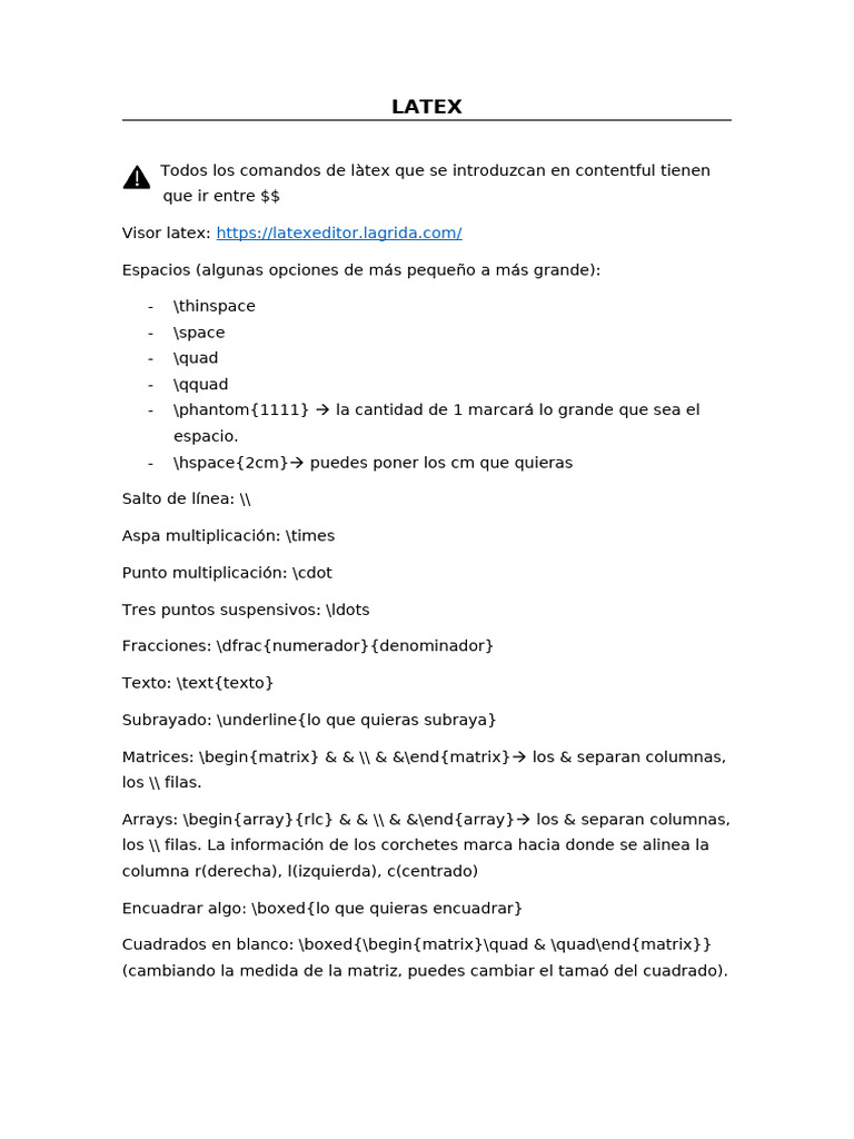 LATEX | PDF | Multiplicación | Matemática Elemental