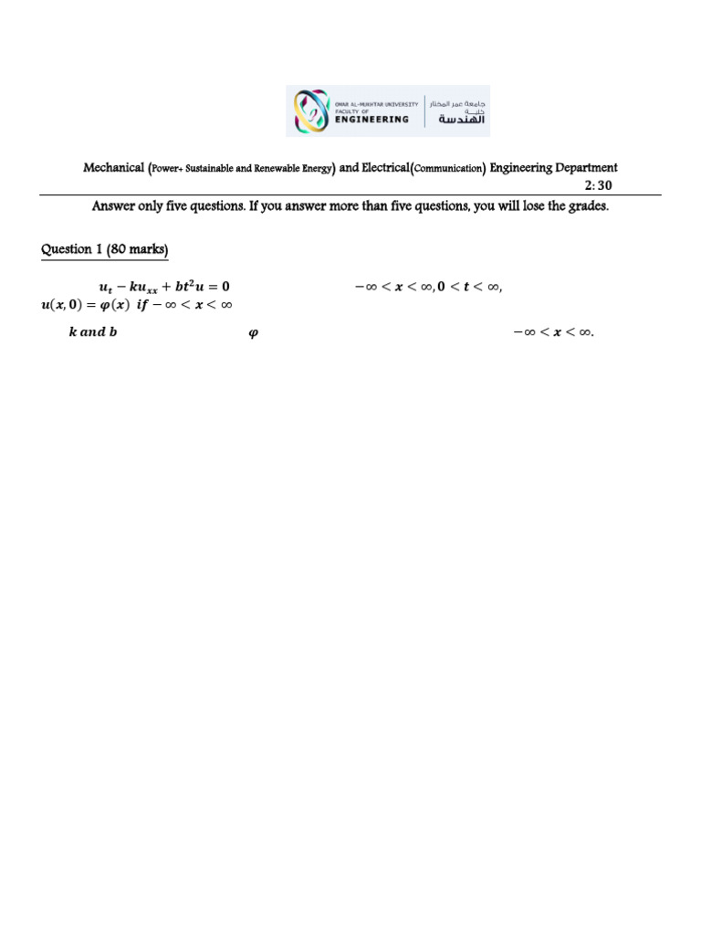 Final Exam 2018 Fall Ans | PDF | Subtraction | Differential Calculus