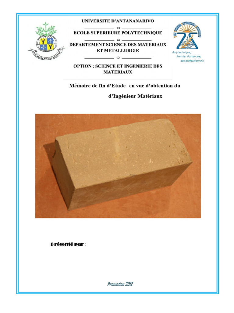 Fabrication de briques en terre stabilisée | PDF | Ciment | Brique