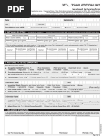 Karvy Fatca Form | PDF | Government Finances | Taxes