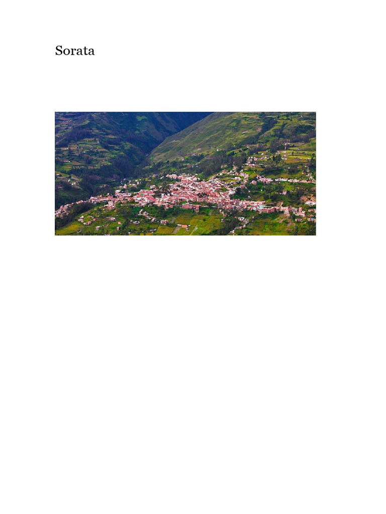 Sorata: Turismo y Naturaleza en Bolivia | PDF | Agricultura