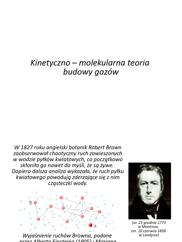 Kinetyczno Molekularna Teoria Budowy Gazów 2024 | PDF