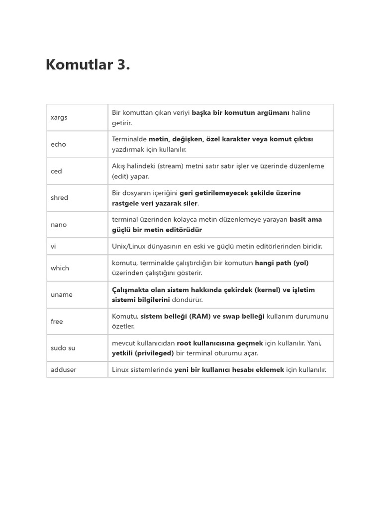 Komutlar 3 | PDF