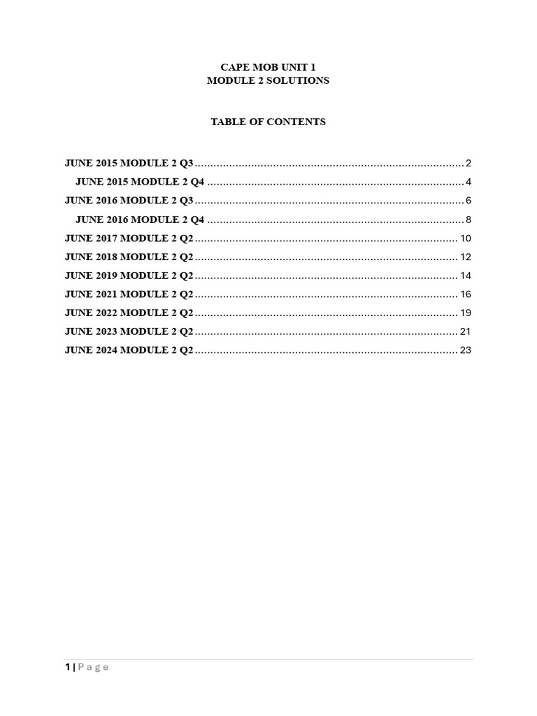 Cape Mob Unit 1 Mod 2 Answers | PDF | Performance Appraisal | Recruitment