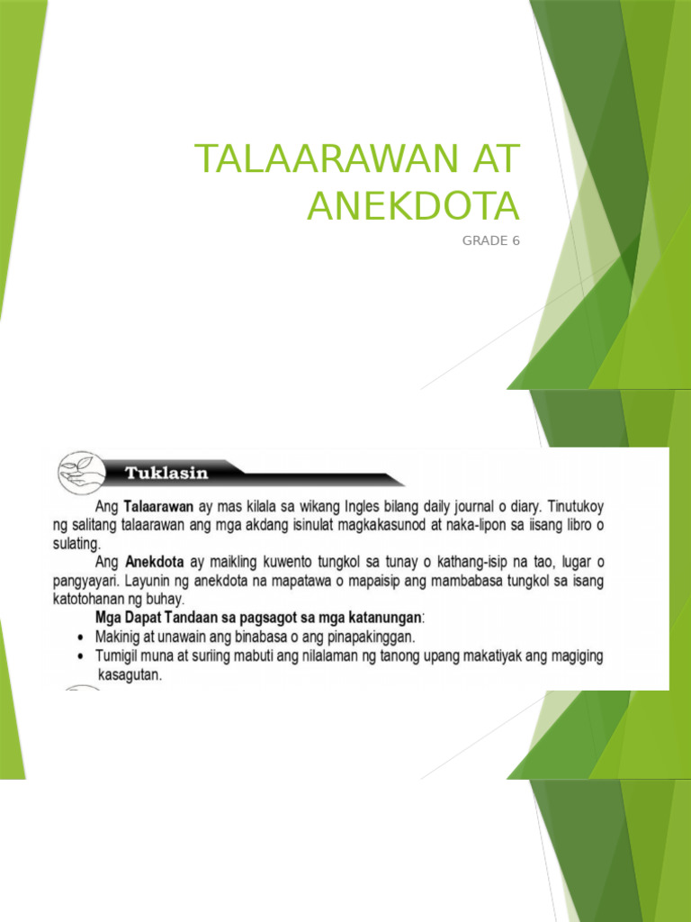 Talaarawan at Anekdota | PDF