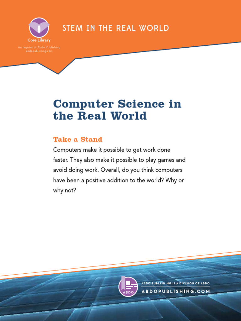 Computer Science in The Real World - CC Activities - 14559 | PDF