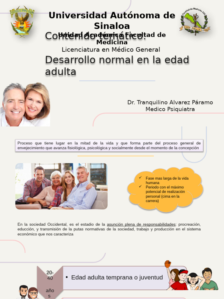 10.-Desarrollo Normal en La Edad Adulta | PDF | Vejez | Adultos