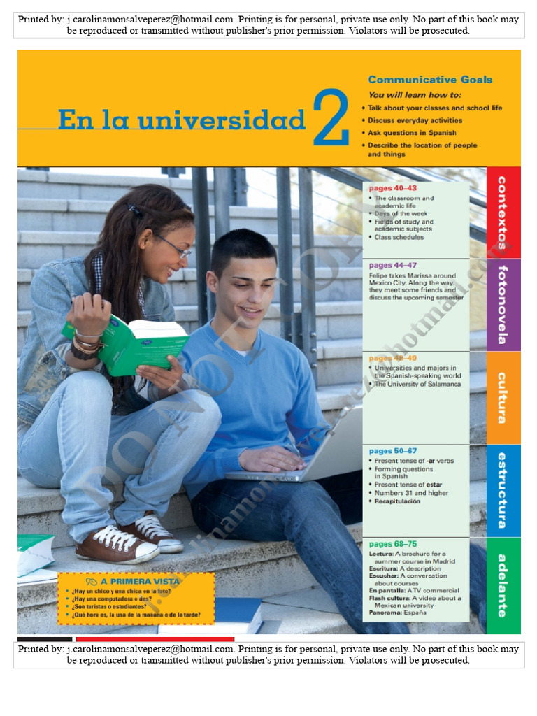 Vistas Leccion 2 | PDF