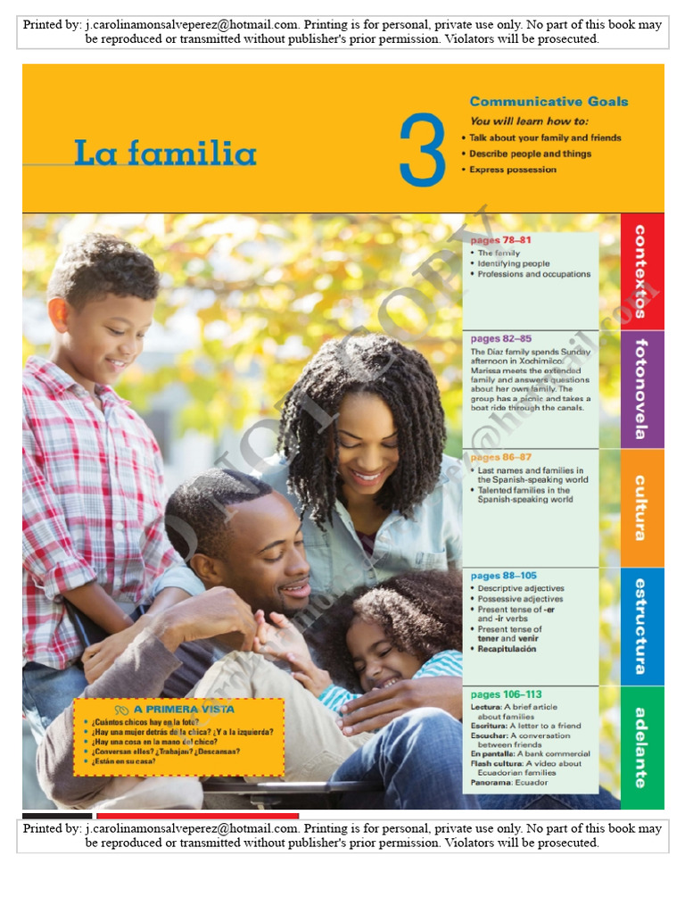 Vistas Leccion 3 | PDF