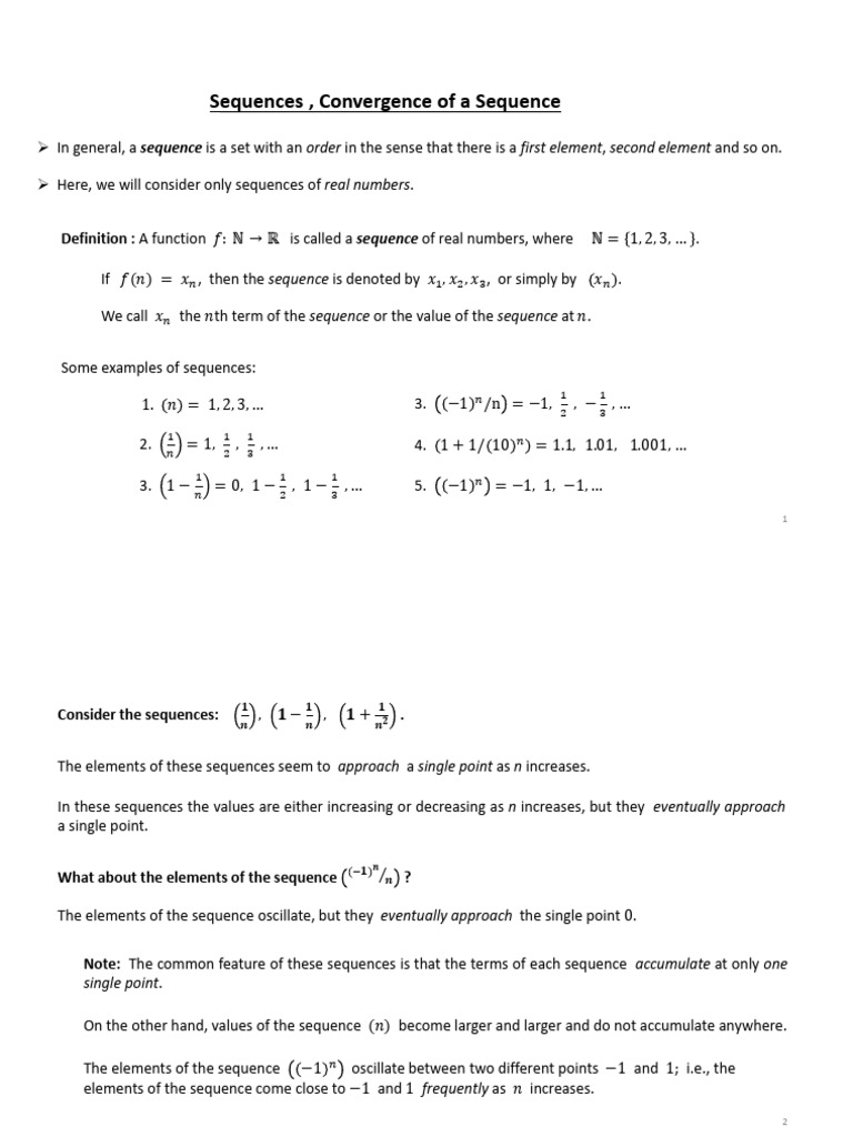 Topic2-Sequence_Extended | PDF | Limit (Mathematics) | Sequence