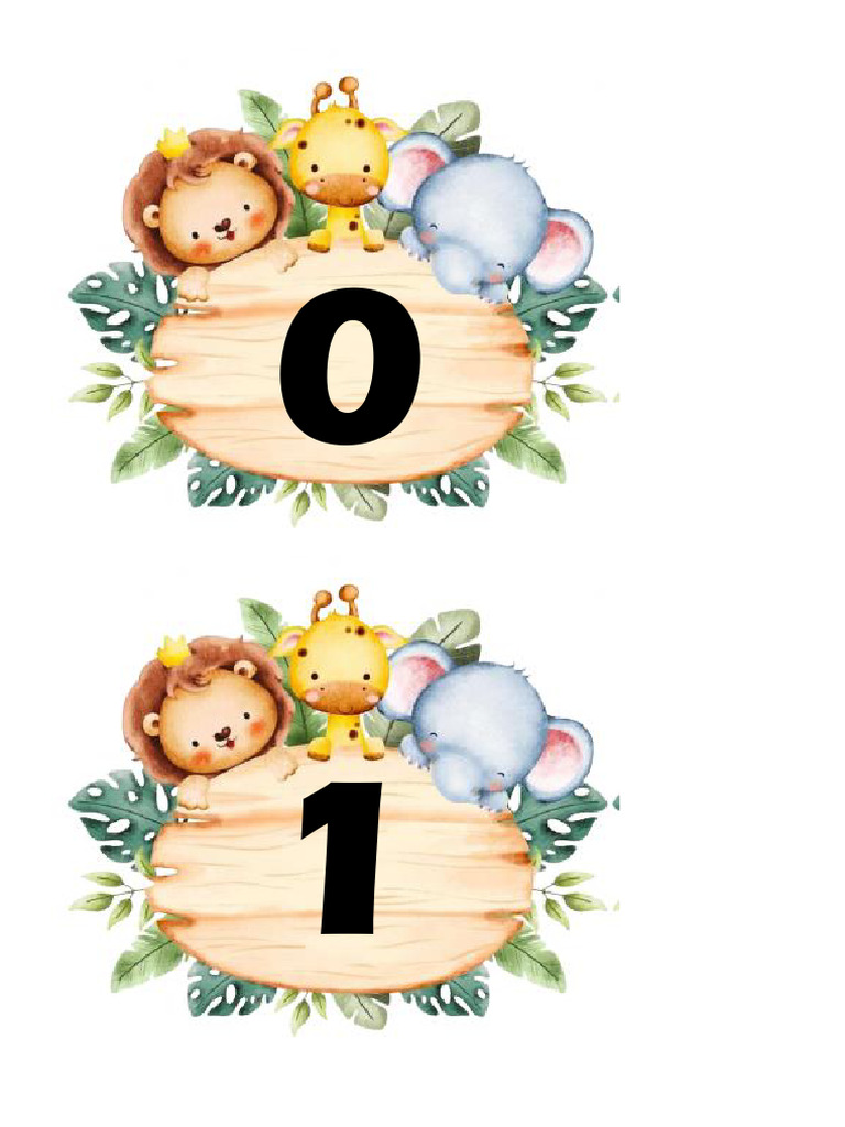 Numeros Animales de La Selva 0 AL 10 | PDF