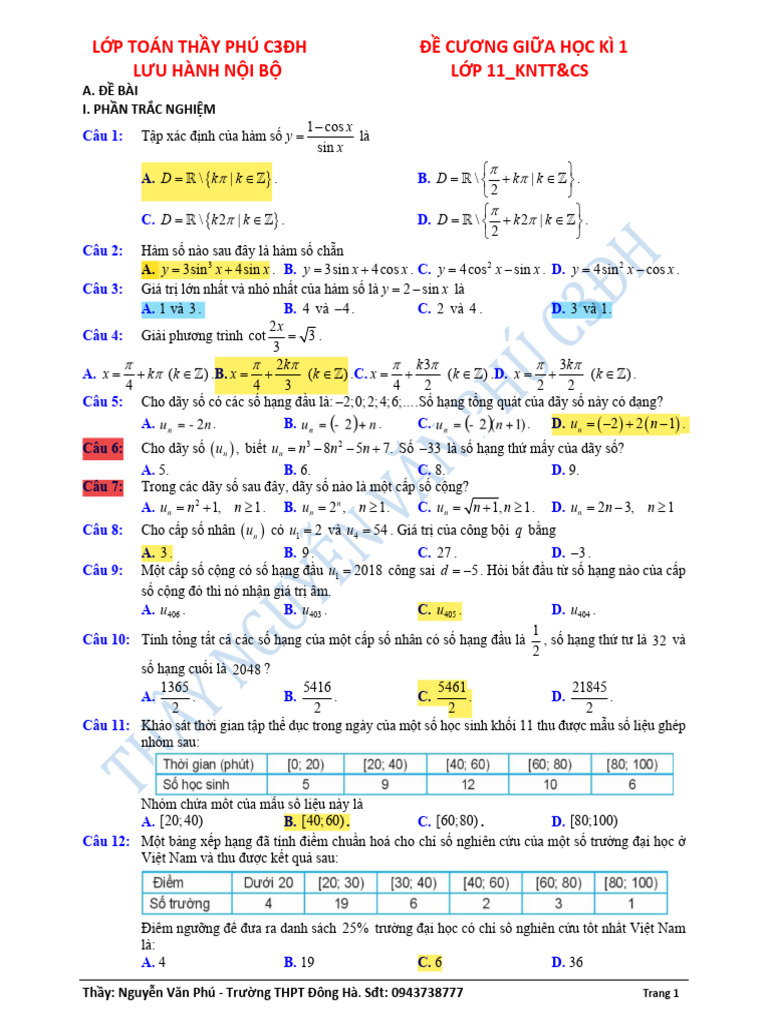 De Cuong 11 - NVP - HS - 2024-2025 | PDF