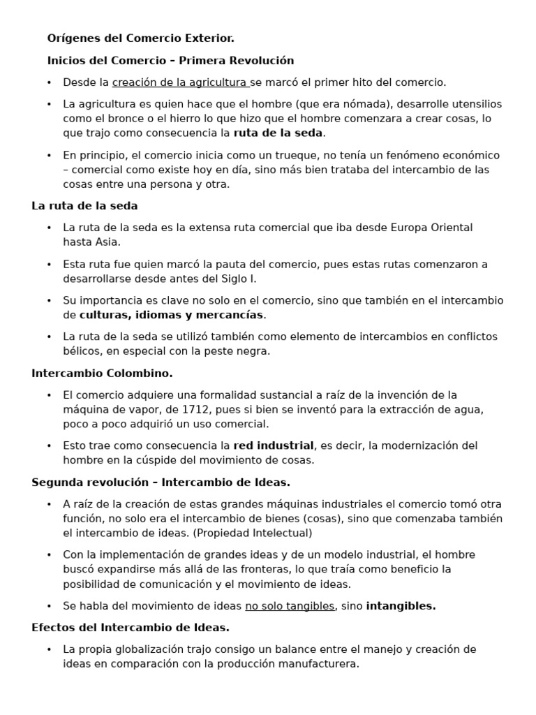 Historia del Comercio Exterior y Teorías | PDF | Ventaja comparativa ...