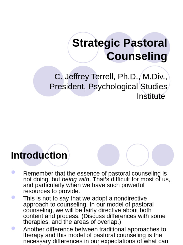 Strategic Pastoral Counseling Insights | PDF | Mental Disorder ...
