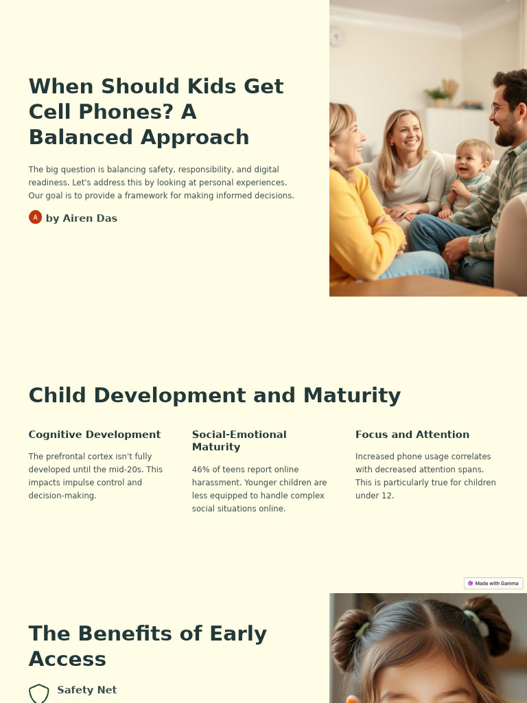 When to Give Kids Cell Phones | PDF | Mobile Phones | Mobile App