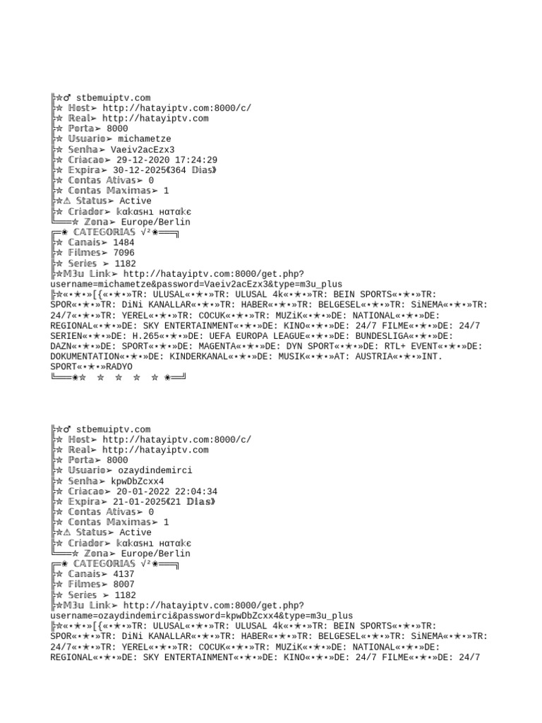 Mix+M3u+Playlist+Xtream+Codes | PDF | Companies | Entertainment Companies