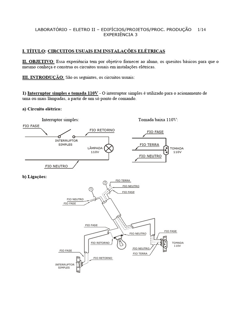 EXP3 ELETRO II - Circuitos Usuais | PDF | Equipamento | Engenharia Elétrica