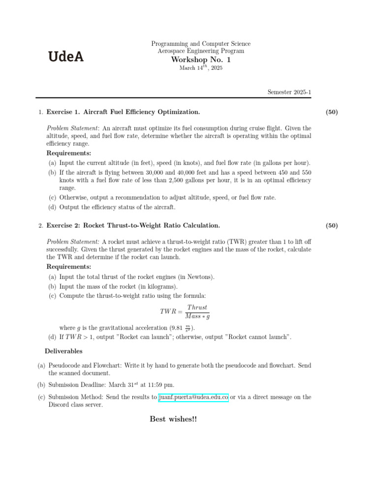 Coding 2025 1 Workshop No 1 | PDF | Rocket | Aviation