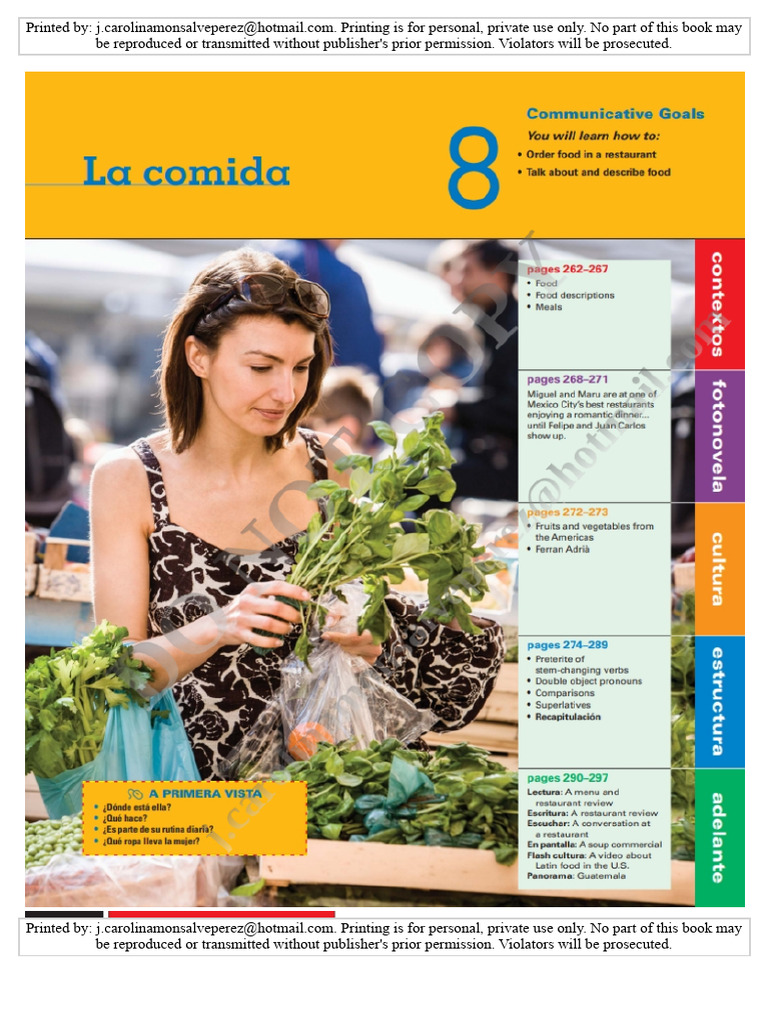 Vistas Leccion 8 | PDF