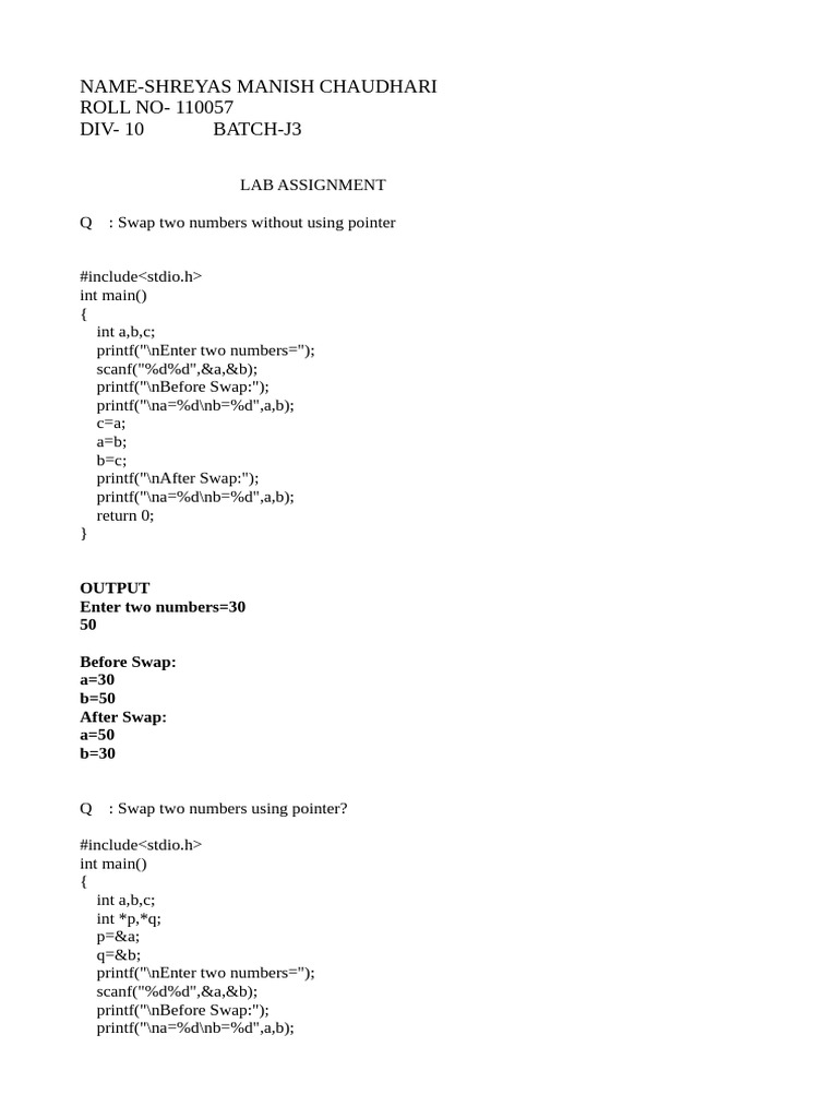 Name-Shreyas Manish Chaudhari ROLL NO-110057 Div - 10 Batch-J3 | PDF