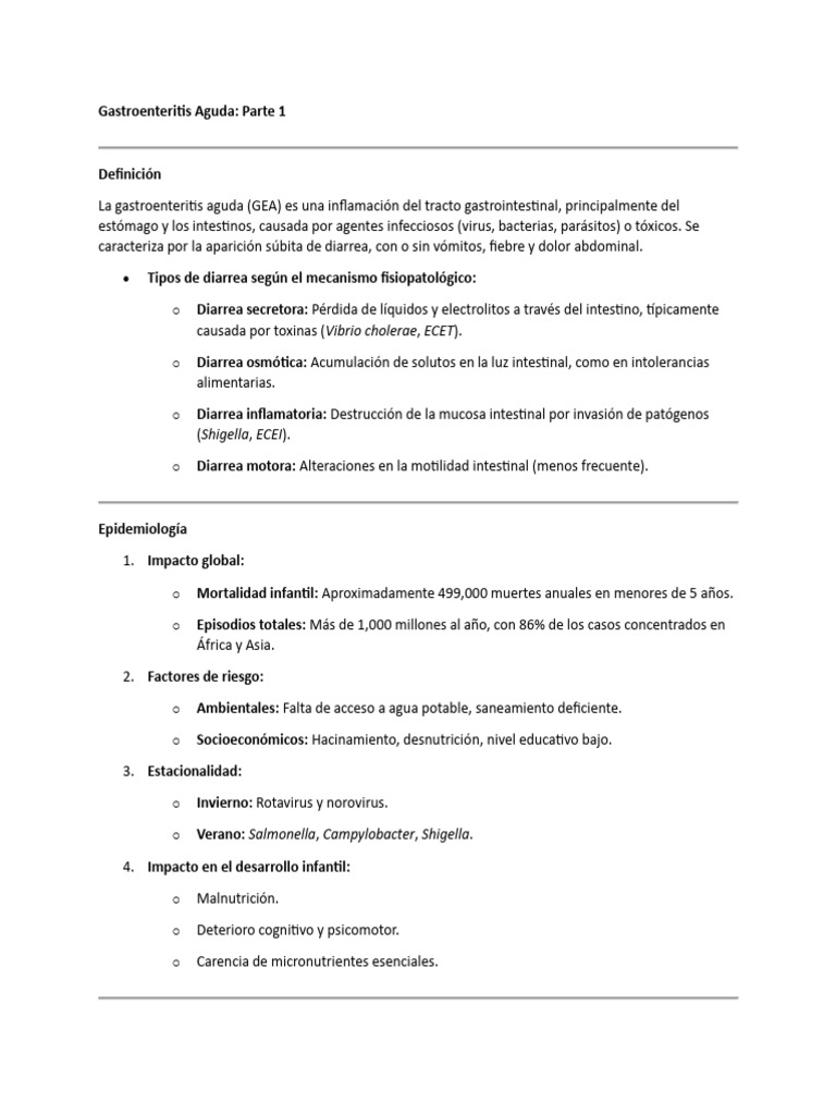 Gastroenteritis Aguda: Causas y Tratamiento | PDF | Diarrea ...