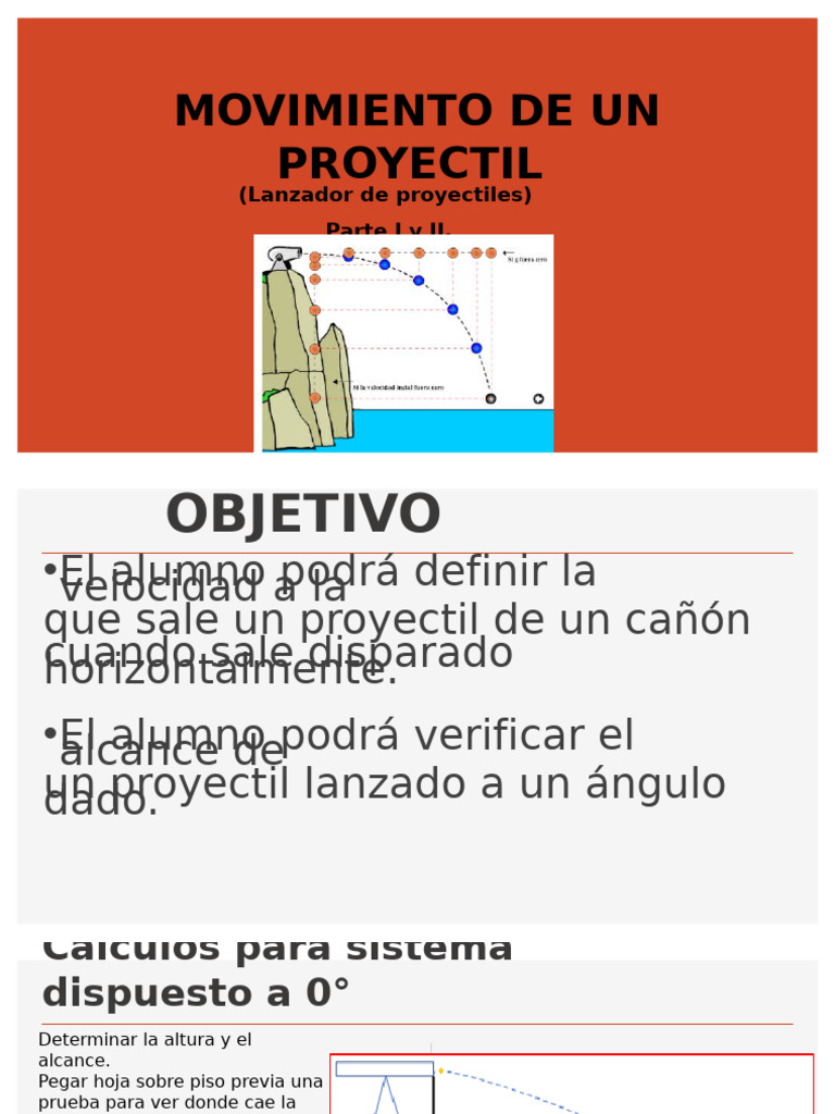 Movimiento de Un Proyectil | PDF | Velocidad | Lanzador