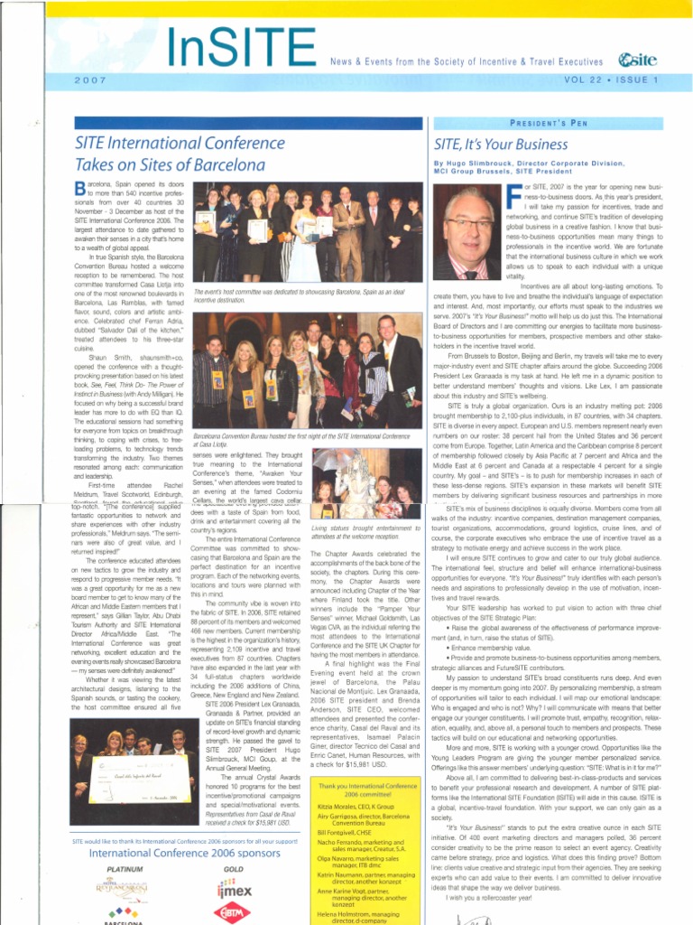 2007 Insite Ii | PDF | Chief Executive Officer | Leadership