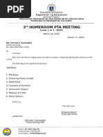 Ika-12 Sample Letter For PTA Meeting | PDF