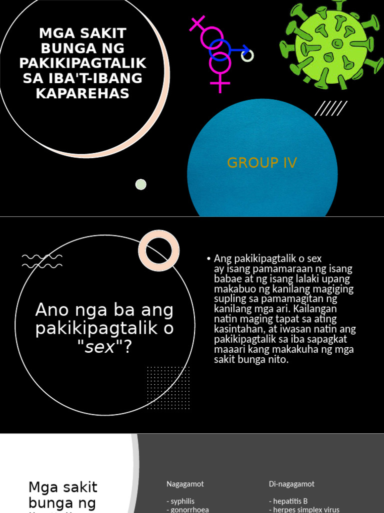 Mga Sakit Bunga NG Pakikipagtalik Sa Iba't-Ibang Kaparehas | PDF ...
