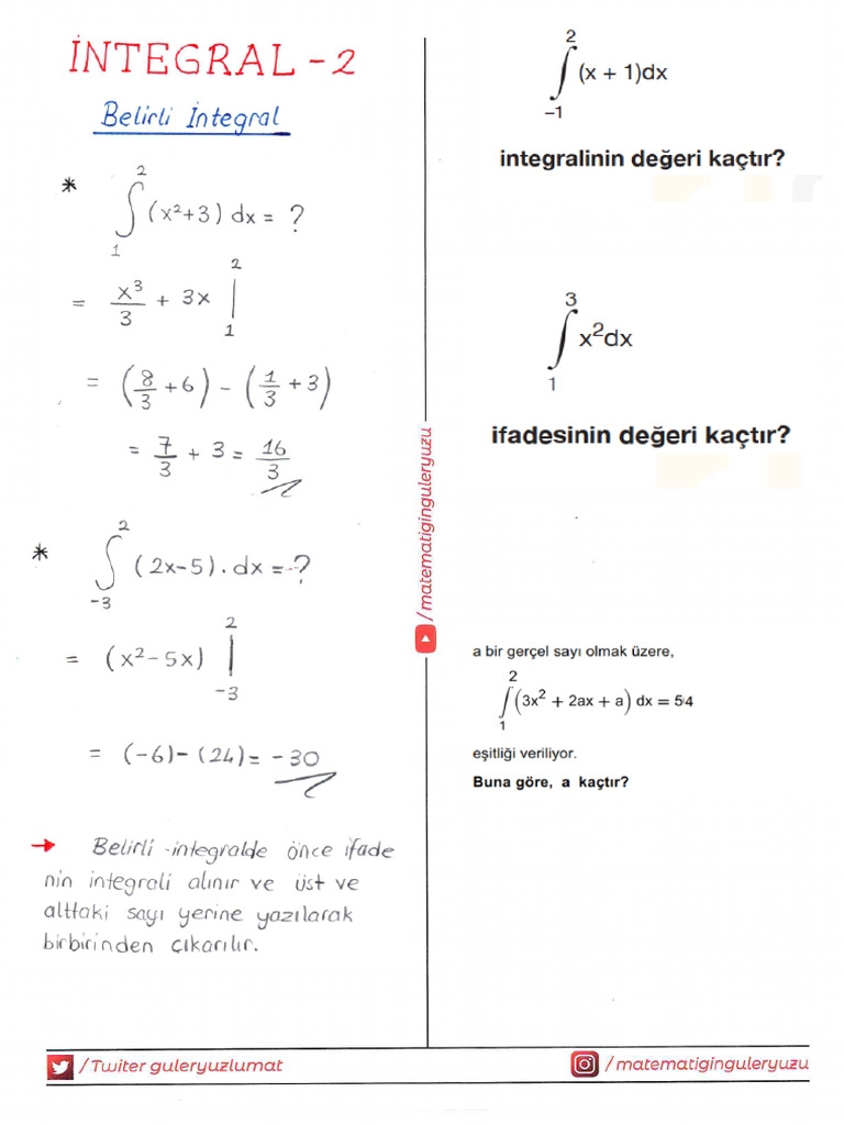 Integral-2 Belirli 2025 | PDF