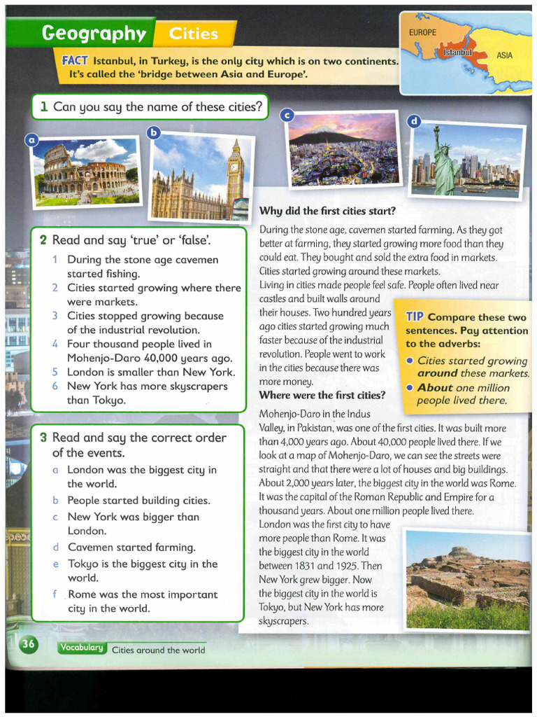 5º Libro English KID'S BOX PB Geography Cities | PDF