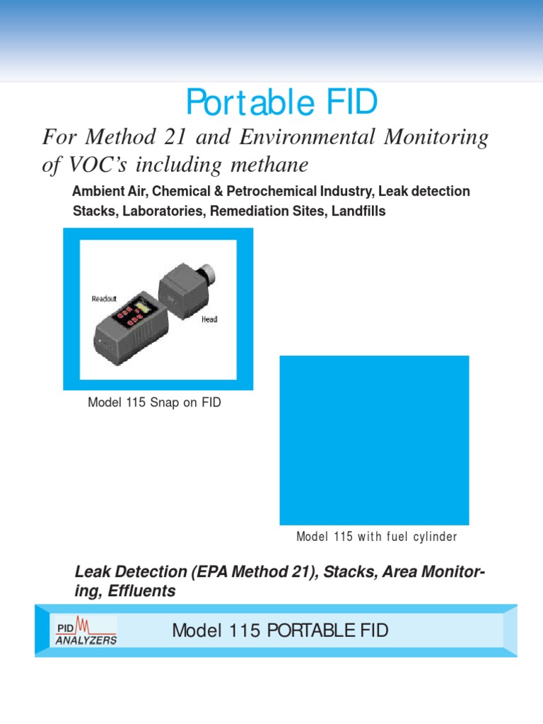 Portable FID | PDF | Materials | Gases