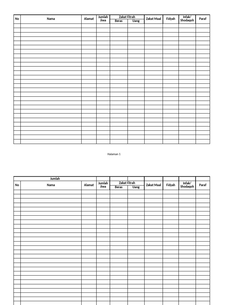 Laporan Zakat Masjid Miftahul Jannah | PDF