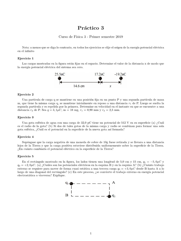 PR Ctico 3 | PDF | Campo eléctrico | Cantidades fisicas