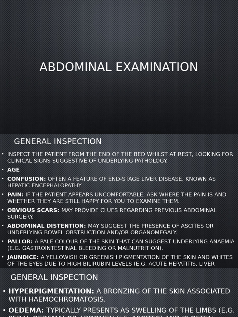Abdominal Examination | PDF | Abdomen | Gallbladder