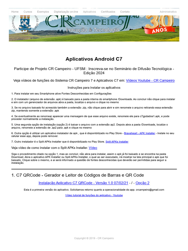 CR Campeiro | PDF | Aplicativo para celular | Android (sistema operacional)