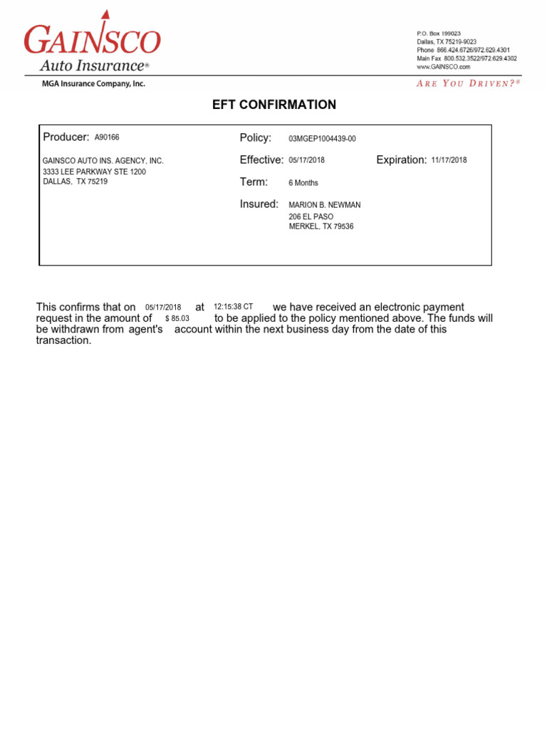 Payment Receipt | PDF