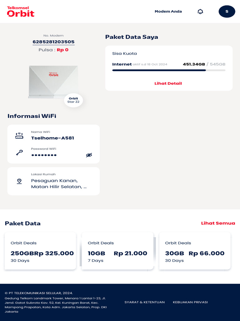 Dashboard Telkomsel Orbit | PDF