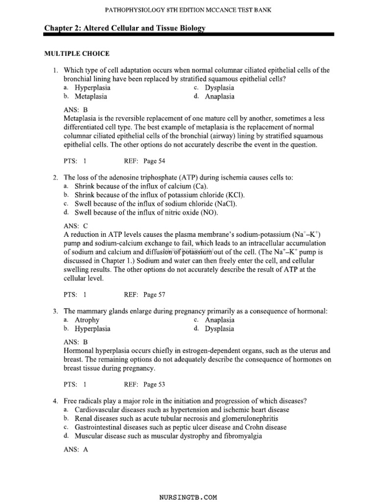 TB Patho 8th McCance Ch 2 | PDF