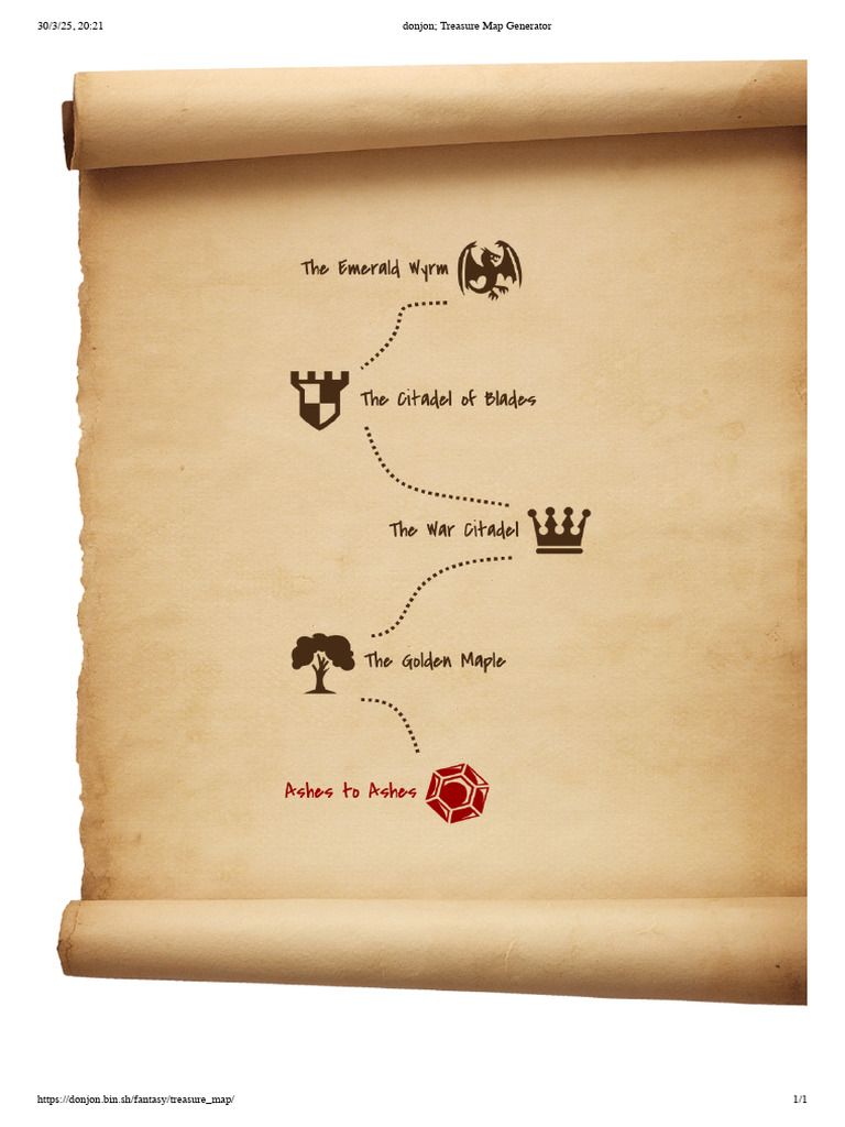 Donjon Treasure Map Generato | PDF