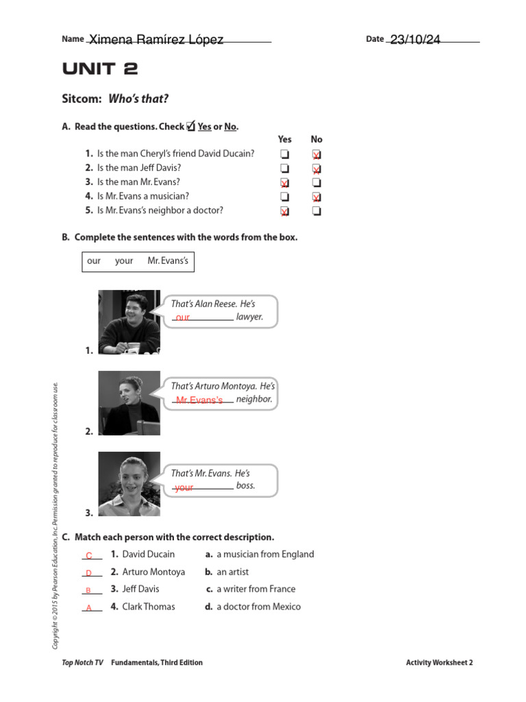 UNIT 02 Video Worksheets | PDF